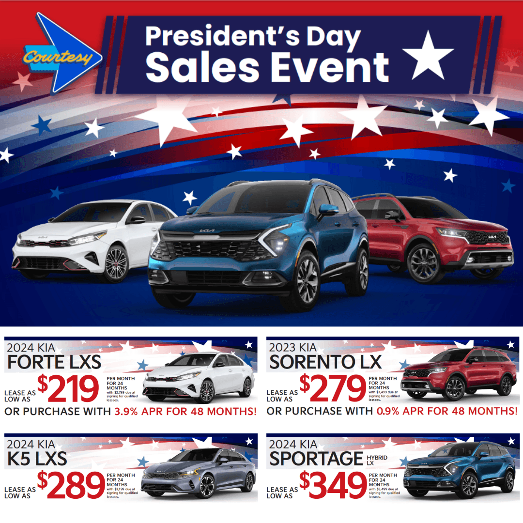 Unbeatable Deals Await at Courtesy Kia's President's Day Sales Event ...