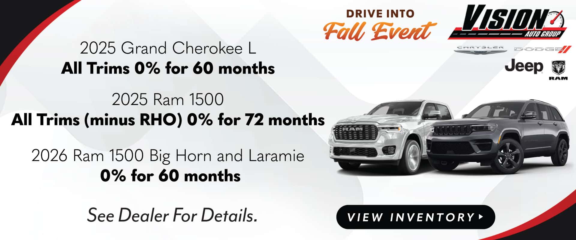 Welcome to Vision Dodge Chrysler Jeep Ram in Rochester, NY