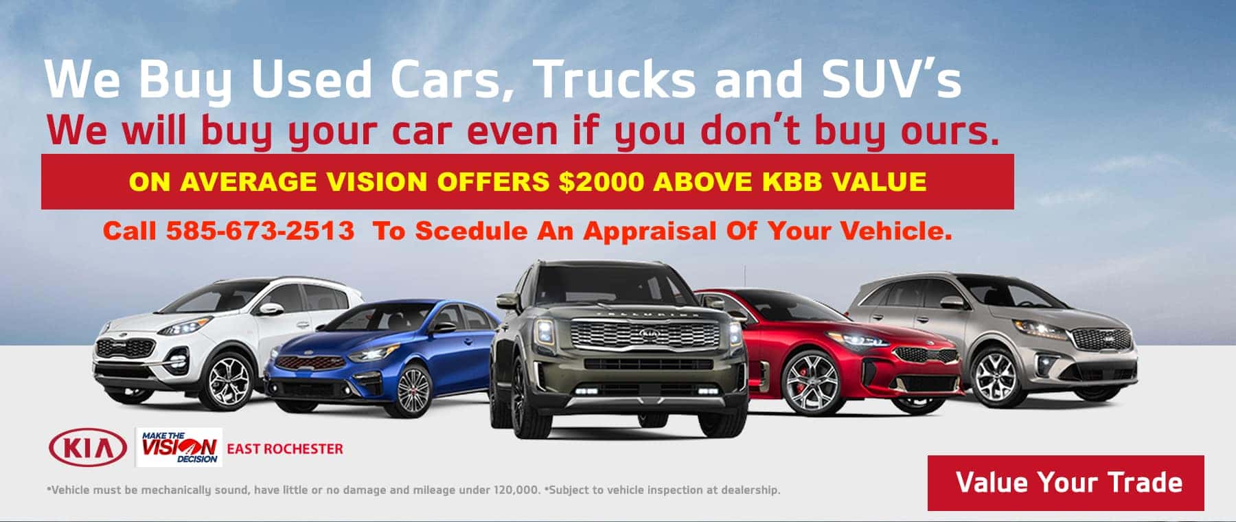 Vehicle Trade In Event At Vision KIA | Vision Kia East Rochester